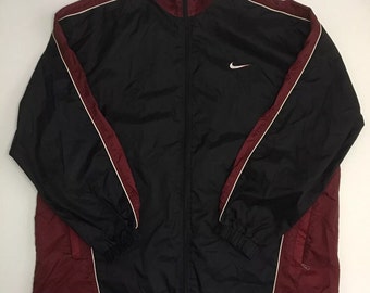 Maroon windbreaker | Etsy