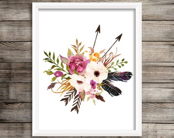 Flower print 8x10 | Etsy