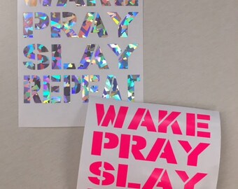 Wake pray slay | Etsy