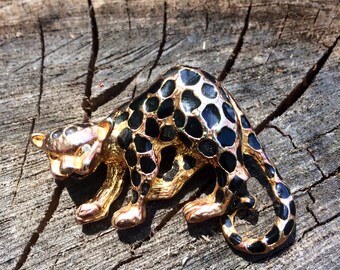 Leopard brooch pin | Etsy