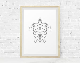 Geometric turtle | Etsy