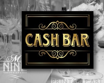 Cash bar sign | Etsy