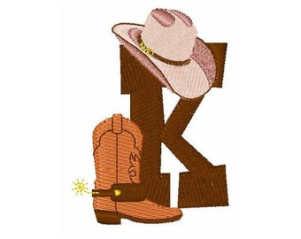Cowboy hat letters | Etsy