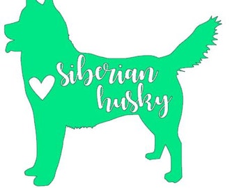 Husky decal | Etsy