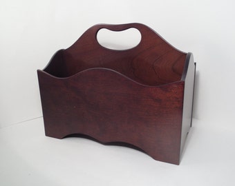 Wood magazine rack | Etsy