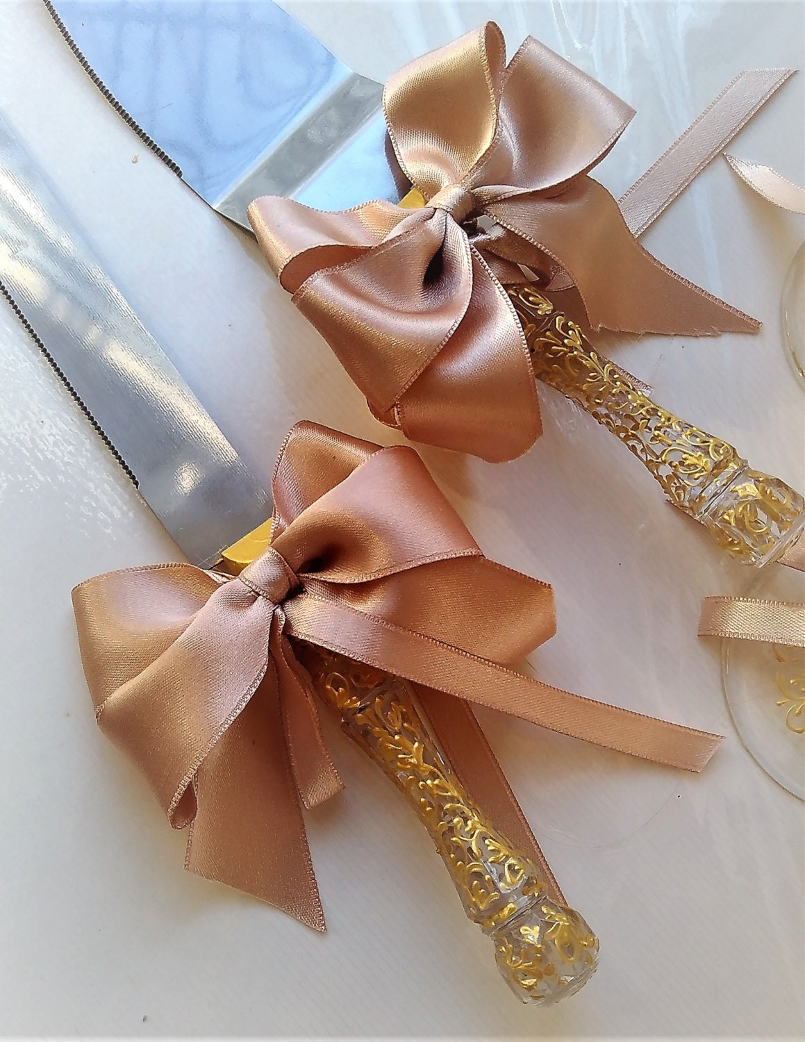 Gold Wedding Cake Server Set Wedding Cake Knife Knife Cake