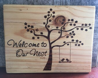Wood burned sign | Etsy