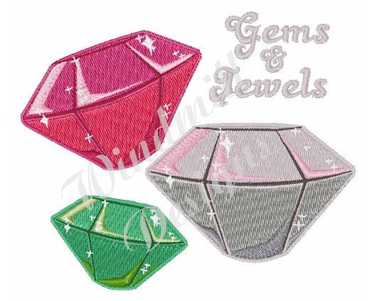 Gems & Jewels Machine Embroidery Design