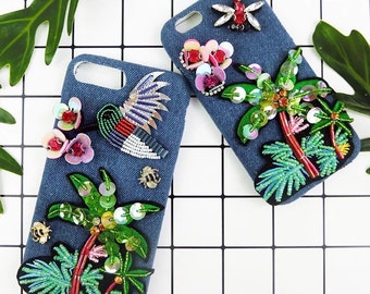 Denim phone case | Etsy