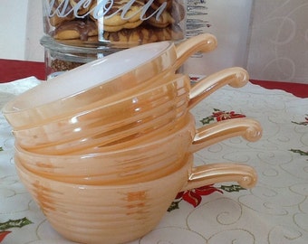 Peach lusterware | Etsy