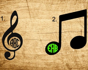 Music monogram | Etsy