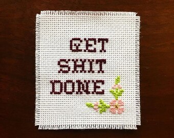 Vulgar cross stitch | Etsy