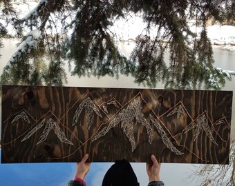 Mountain string art | Etsy