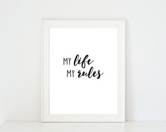 Rules of life | Etsy