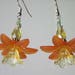 Flower Earrings Crystal Daffodil Fall Wedding Lucite