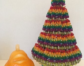 Rainbow tree topper | Etsy