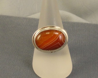 Banded agate ring | Etsy