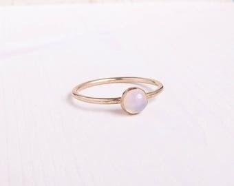 Gold moonstone ring | Etsy