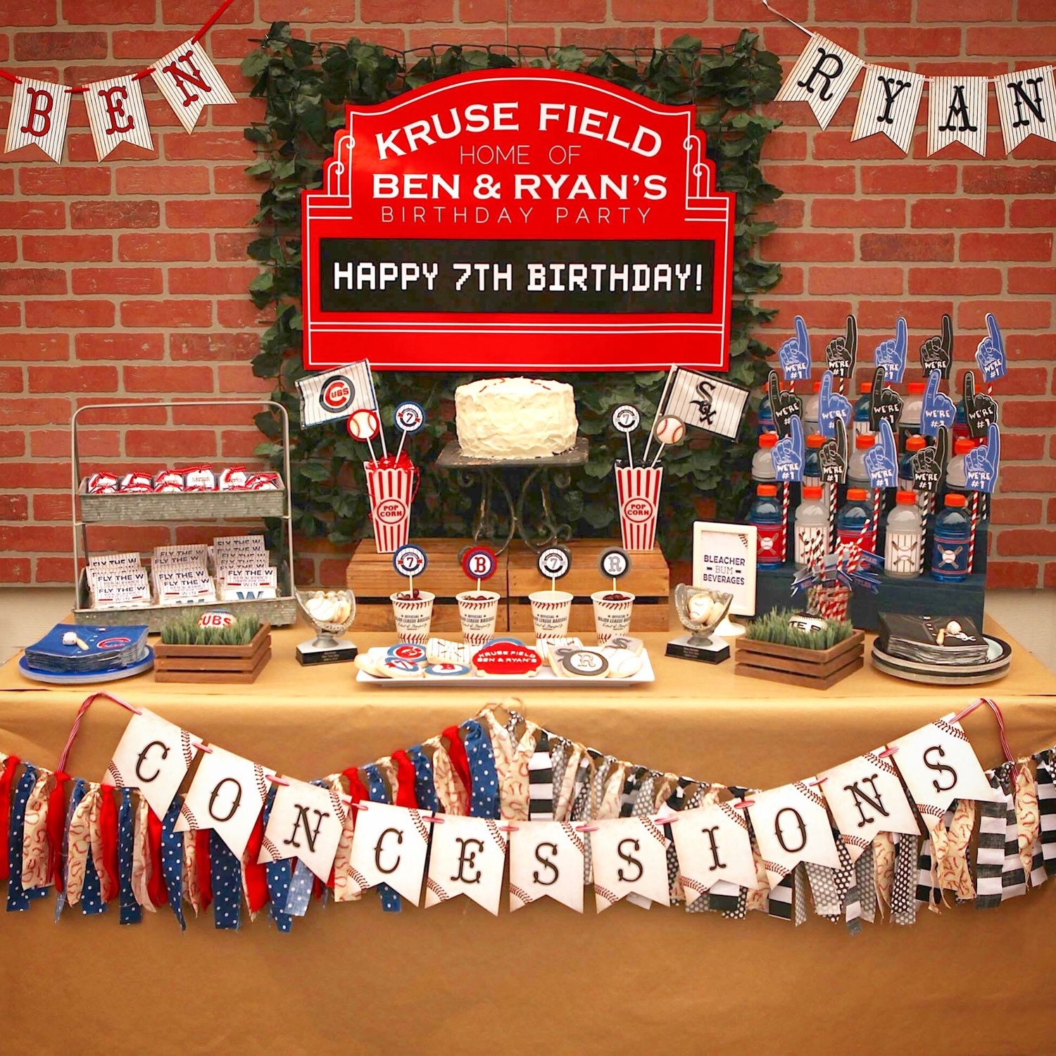 Baseball Concessions Printable Banner INSTANT DOWNLOAD by Beth