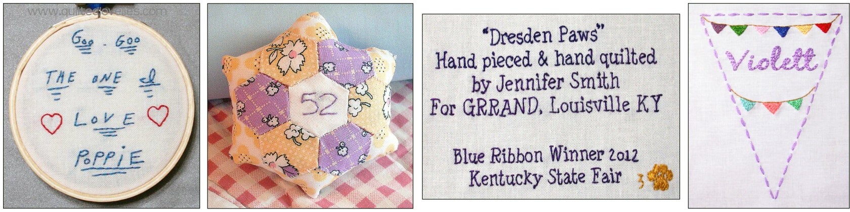 Hand Embroidered Custom Quilt Labels For Any by TheQuiltLabelLady