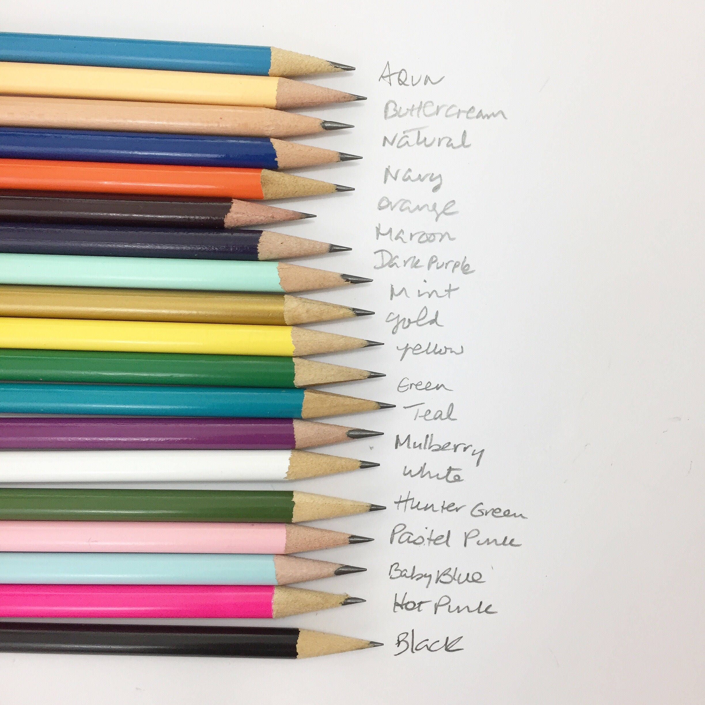 custom engraved personalized pencils set of 6. One quote.