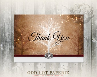 Rustic Mason Jar Printable Thank You Card Rustic by OddLotPaperie