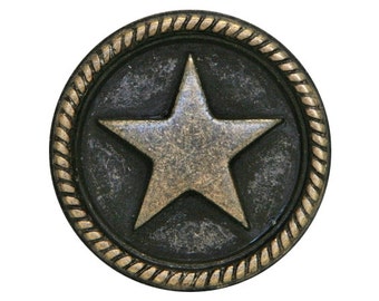 Brass star button | Etsy