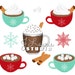 Digital Clipart-Christmas Cocoa-Hot Chocolate-Holiday