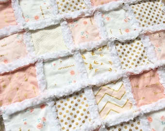 Minky rag quilt | Etsy