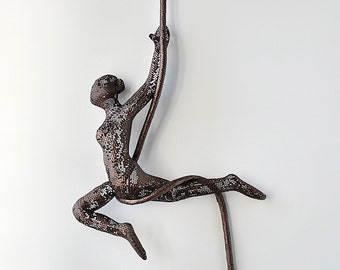 Items similar to Copper coin, Female Torso, metal sculpture ornament ...