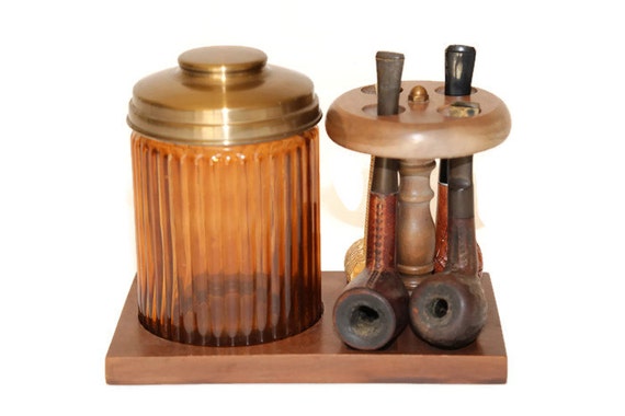 Dun-Rite Tobacco Jar & Pipe Set Dun-Rite by FindsFromYesteryear