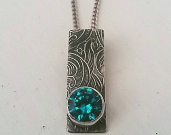 Items similar to BOO Sterling Silver Handmade Pendant on Etsy
