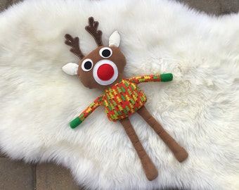 Christmas rag doll | Etsy