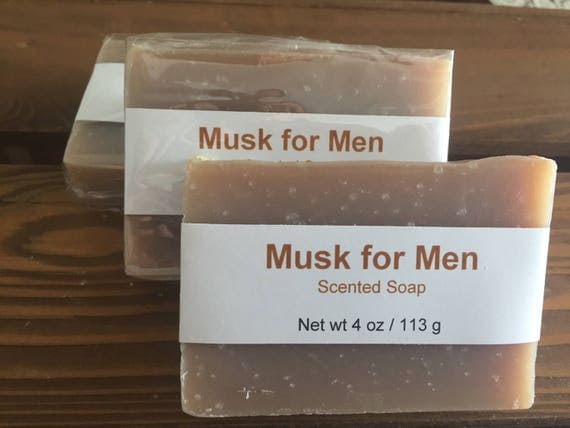 Musk for Men Scented Cold Process Soap with Shea Butter