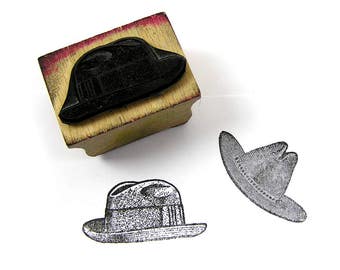 Hat rubber stamp | Etsy