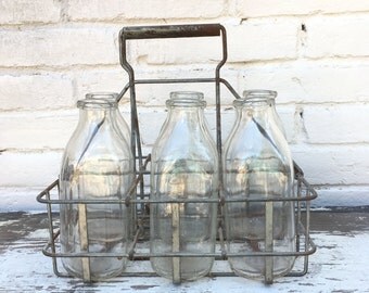 Milk bottle carrier | Etsy