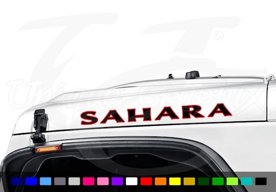 Sahara 2 color Hood Decal Emblem Sticker 1 pair