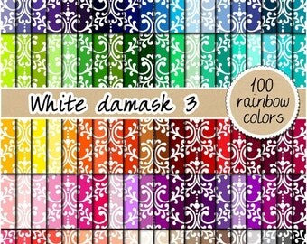SALE 100 swirl digital paper damask digital paper wedding