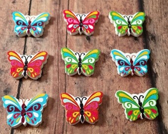 Butterfly buttons | Etsy
