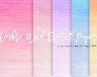 Pastel Ombre digital paper. Gradient digital papers: Soft