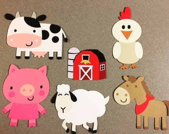 Farm animal cutouts | Etsy