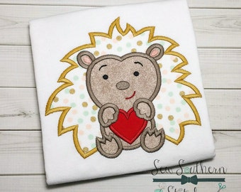 Hedgehog applique | Etsy