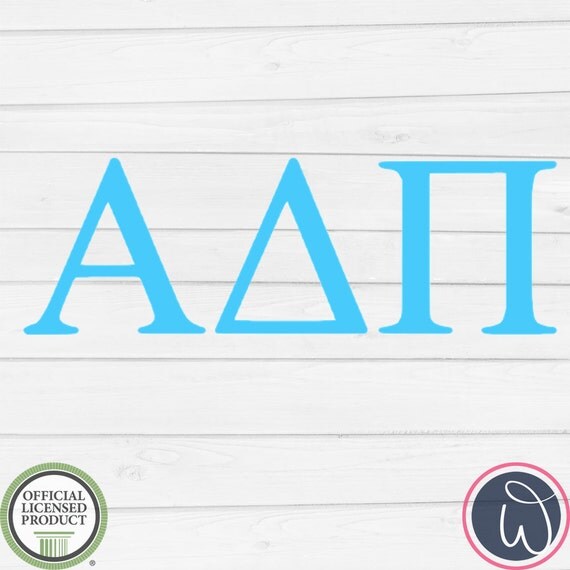 Items similar to ADPi | Alpha Delta Pi | Greek Letter Decal | Laptop ...