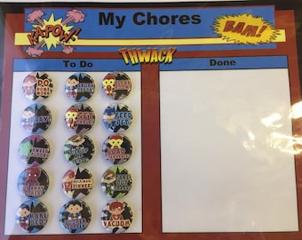Superhero chart | Etsy