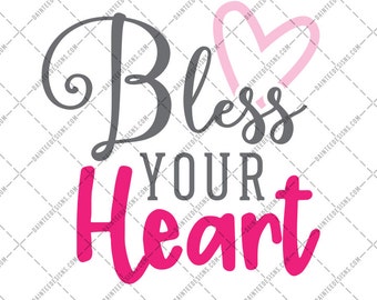 Bless your heart svg | Etsy