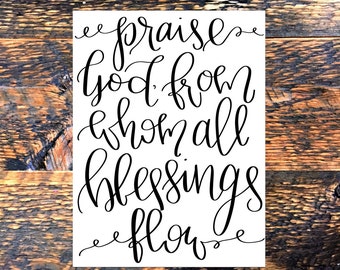 Doxology print | Etsy