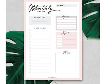 Month on one page | Etsy