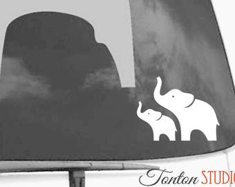Elephant car decal | Etsy