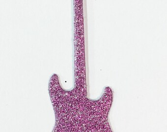 Pink glitter guitar | Etsy