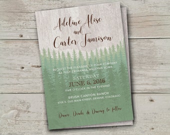 Camp wedding invite | Etsy